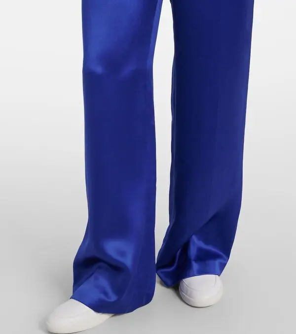 Gabriela Hearst Norman Silk Tweed Wide-leg Trousers