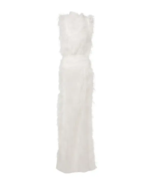Maticevski Alabaster Silk-blend Gown