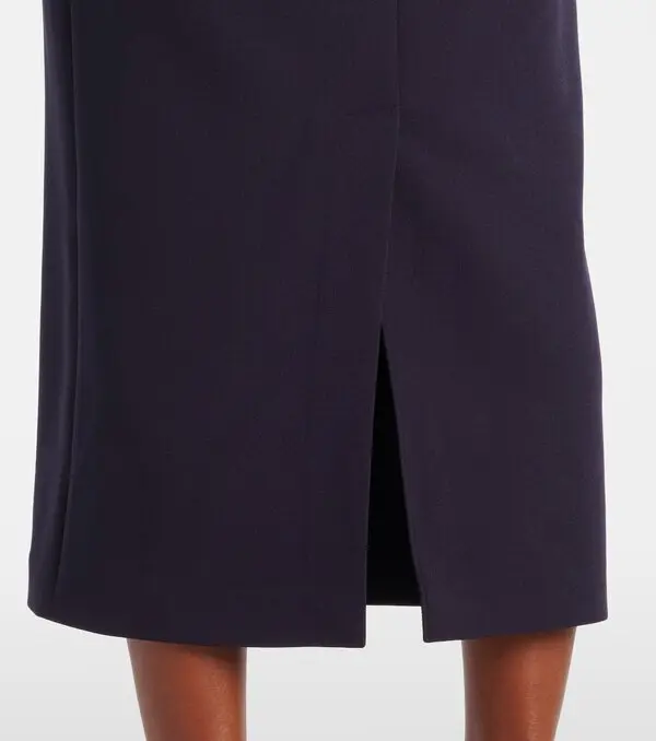SAFIYAA LONDON Off-shoulder Crêpe Midi Dress