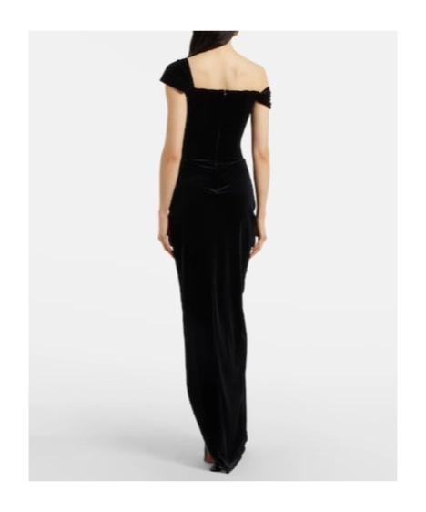 Alex Perry Asymmetric Velvet Bustier Gown