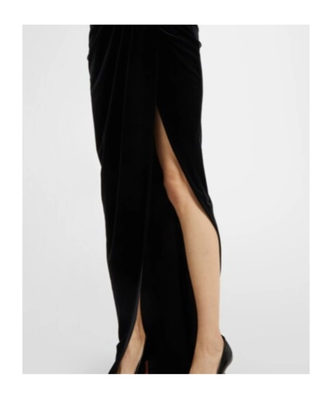 Alex Perry Asymmetric Velvet Bustier Gown