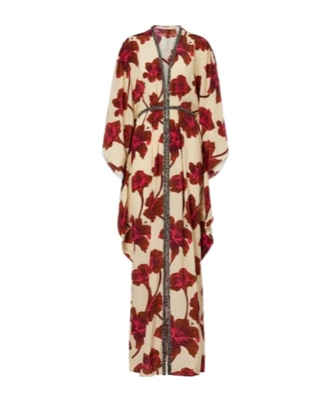 Johanna Ortiz Embellished Silk Maxi Dress - Nude
