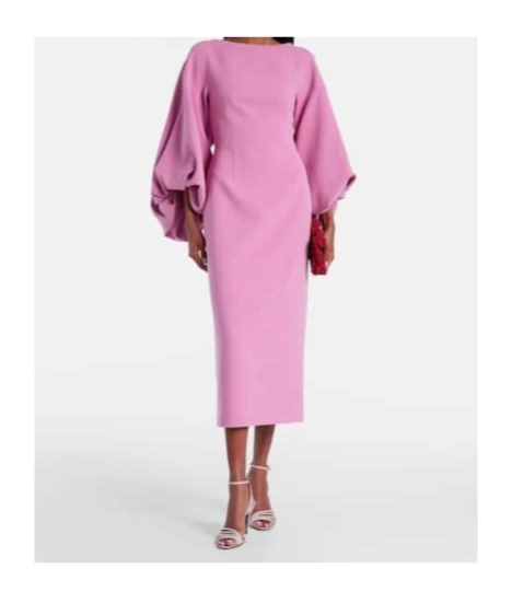 ROKSANDA Garance Balloon Sleeve Crepe Gown - Pink