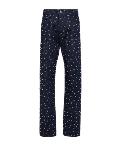 LANVIN Studded Straight Jeans - Black