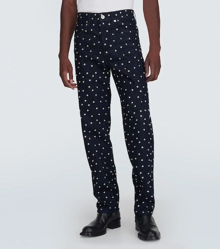 LANVIN Studded Straight Jeans
