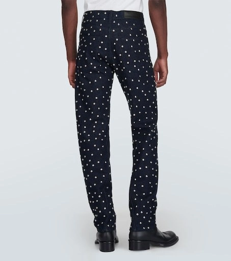 LANVIN Studded Straight Jeans