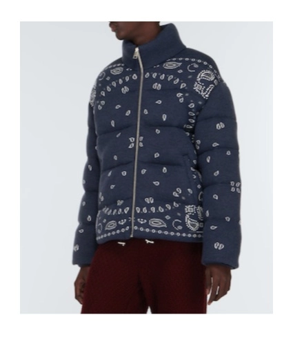 Alanui Bandana Jacquard Wool Puffer Jacket