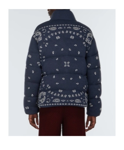 Alanui Bandana Jacquard Wool Puffer Jacket