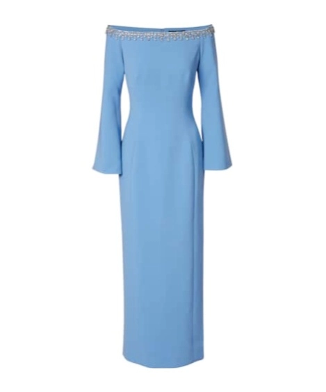 Jenny Packham Lima Embellished Maxi Dress - Blue