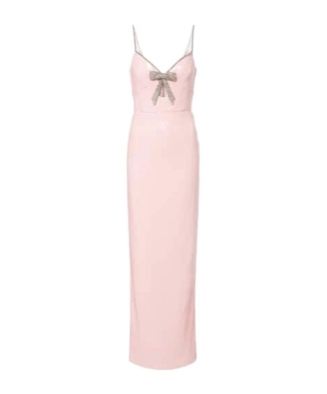 Rebecca Vallance Lena Bow-detail Sequined Gown - Pink