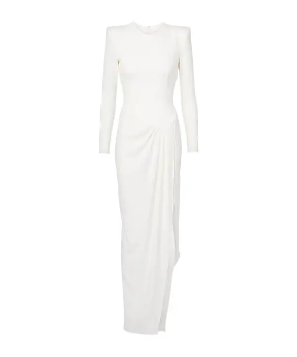 Alex Perry Asymmetric Draped Crepe Gown