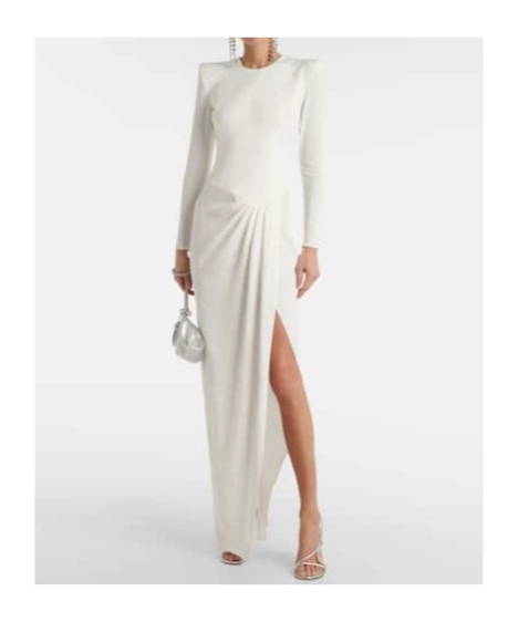 Alex Perry Asymmetric Draped Crepe Gown