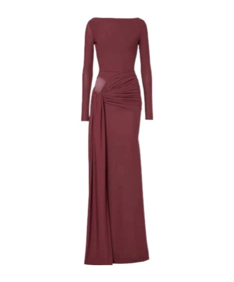Alex Perry Draped Crepe Jersey Gown