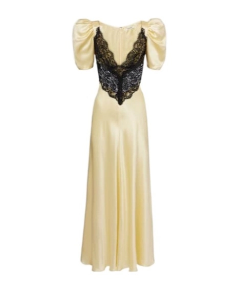 RODARTE Lace-trimmed Silk Charmeuse Gown - Nude