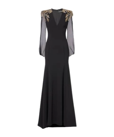 Jenny Packham Mercury Embellished Gown - Black