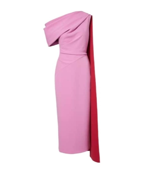 ROKSANDA Maite Caped Draped Midi Dress
