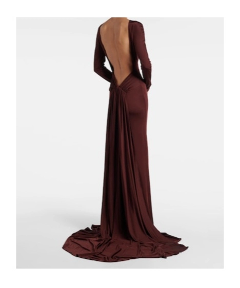 David Koma Gathered Jersey Gown