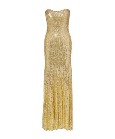 Jenny Packham Sarai Sequined Corset Gown - Nude