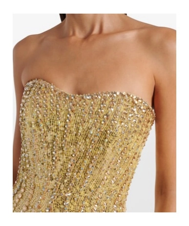 Jenny Packham Sequined Corset Gown