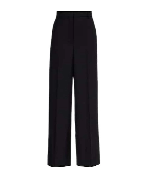 Stella McCartney High-rise Wool Wide-leg Pants - Black