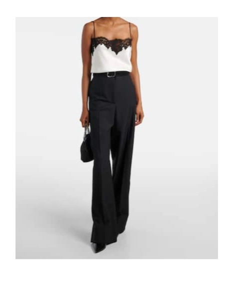 Stella McCartney High-rise Wool Wide-leg Tailored Trousers