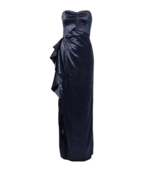 SAFIYAA LONDON Eymen Draped Crushed Satin Gown