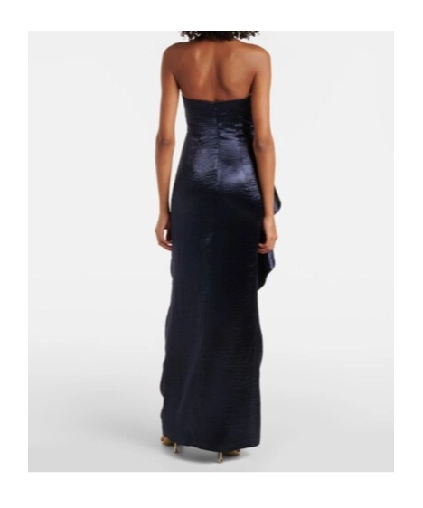 SAFIYAA LONDON Eymen Draped Crushed Satin Gown