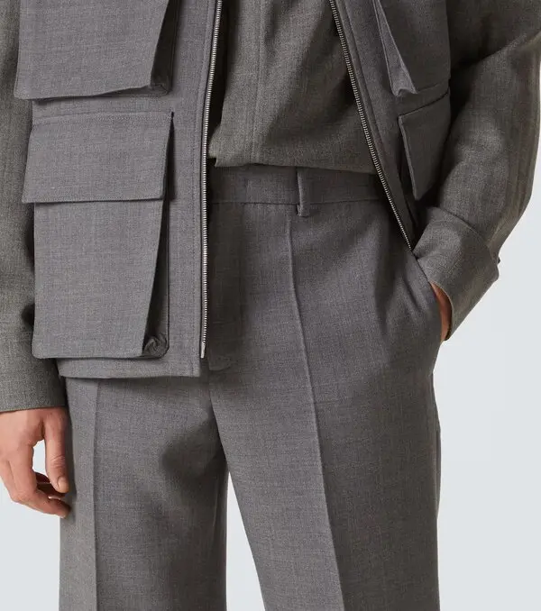 JIL SANDER Virgin Wool Tapered Pants