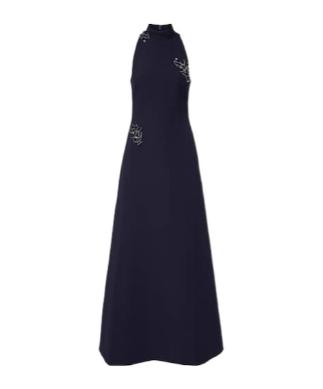 SAFIYAA LONDON Priscilla Embellished Crepe Gown - Black