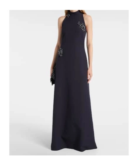 SAFIYAA LONDON Priscilla Embellished Crepe Gown