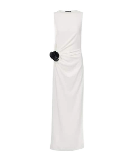 Proenza Schouler Floral Appliqué Crêpe Maxi Dress - White