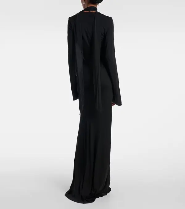 Attico Cutout Crêpe Maxi Dress