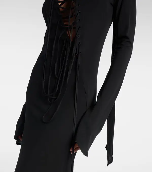 Attico Cutout Crêpe Maxi Dress