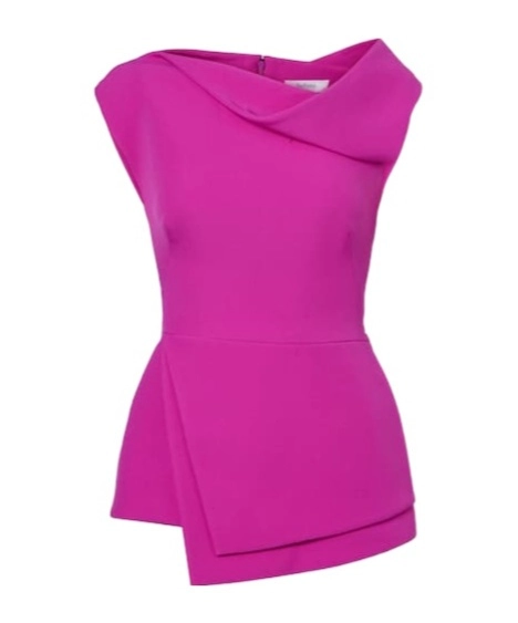SAFIYAA LONDON Farrah Draped Crepe Top