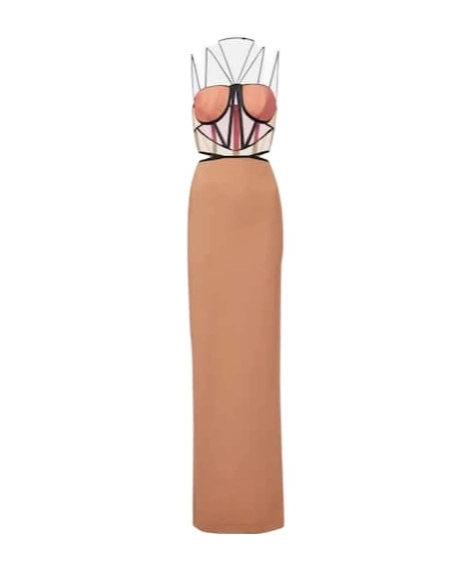NENSI DOJAKA Leila Bustier Gown