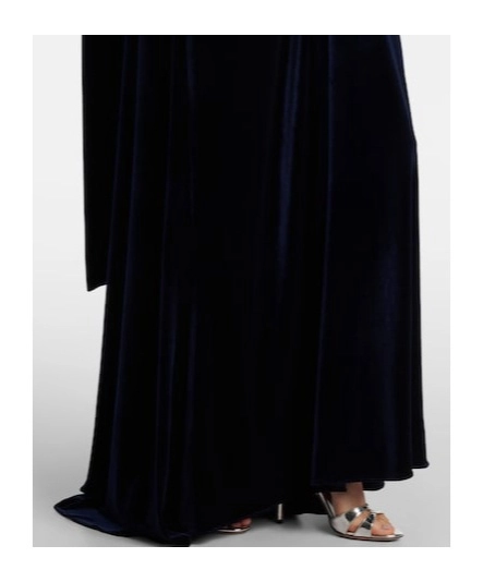 Monique Lhuillier Belted Velvet Gown