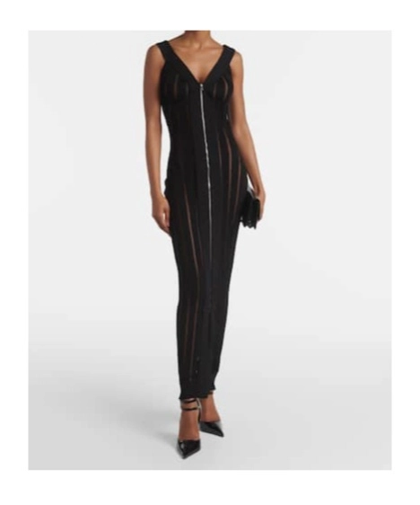 NENSI DOJAKA Ribbed-knit Maxi Dress