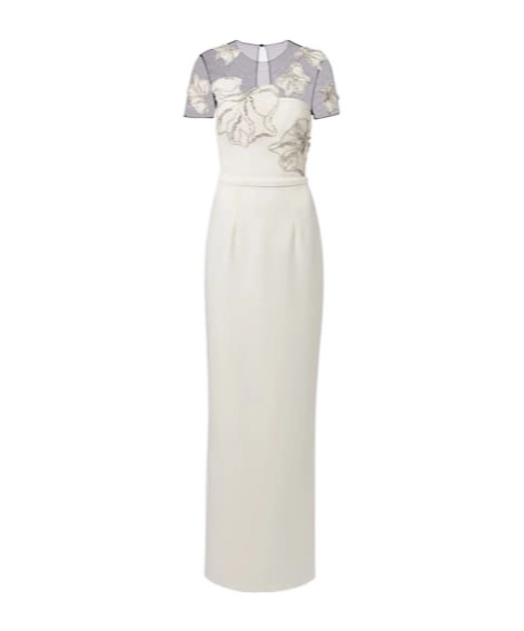 SAFIYAA LONDON Embellished Crêpe Gown