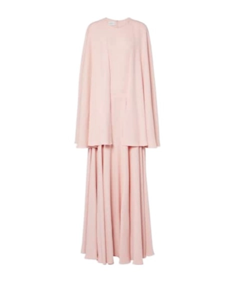 Giambattista Valli Pleated Caped Gown