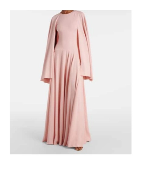 Giambattista Valli Pleated Caped Gown