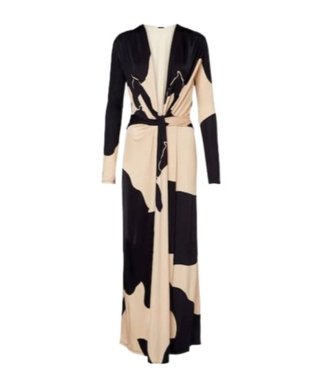 Johanna Ortiz Knotted Printed Maxi Dress - Black