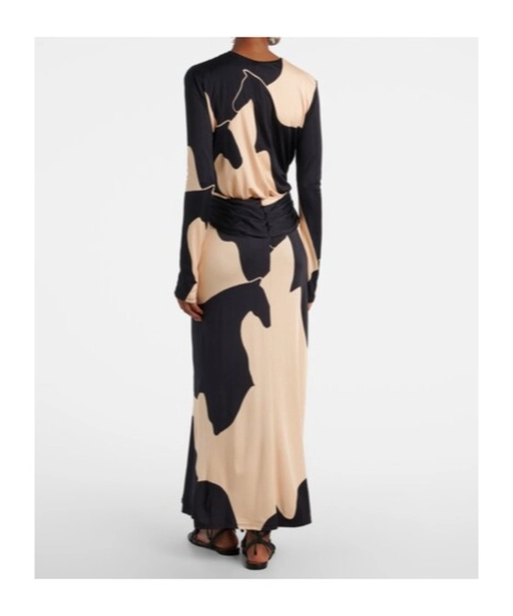 Johanna Ortiz Knotted Printed Maxi Dress