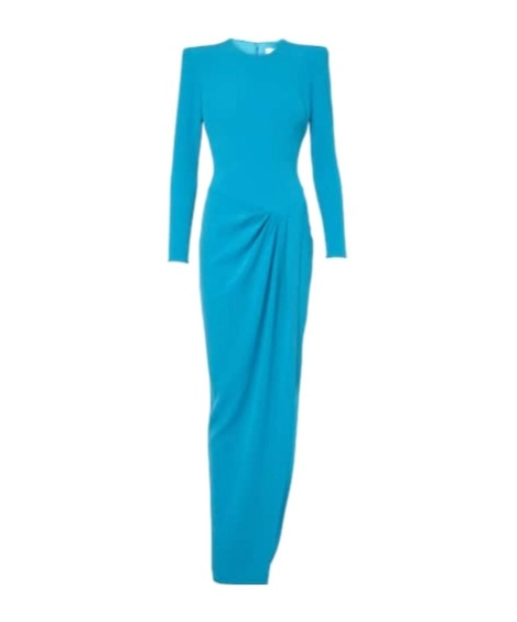 Alex Perry Draped Asymmetric Crepe Gown