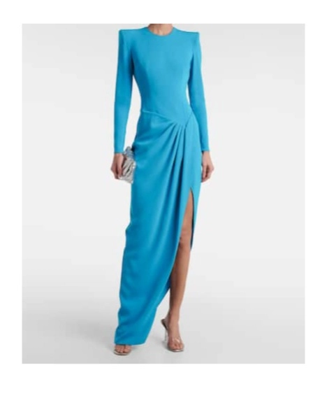 Alex Perry Draped Asymmetric Crepe Gown