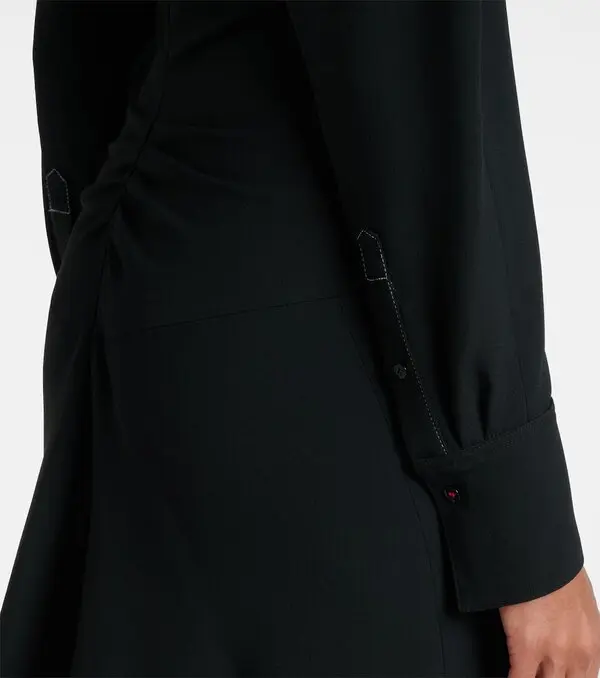 Victoria Beckham Gathered Midi Dress - Black
