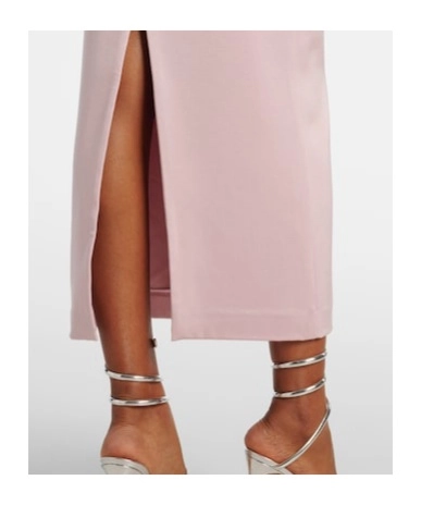 Alex Perry Draped Crepe Satin Corset Dress