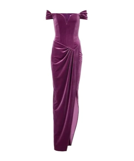 Alex Perry Asymmetric Velvet Bustier Gown