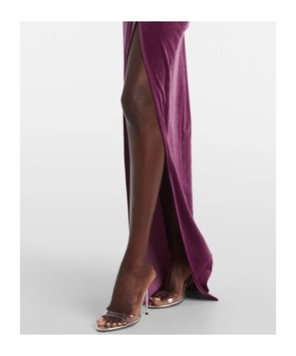 Alex Perry Asymmetric Velvet Bustier Gown