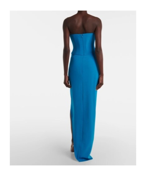 Alex Perry Draped Crepe Corset Gown