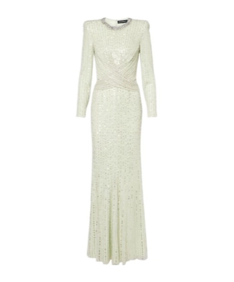 Jenny Packham Macelline Sequined Gown - White